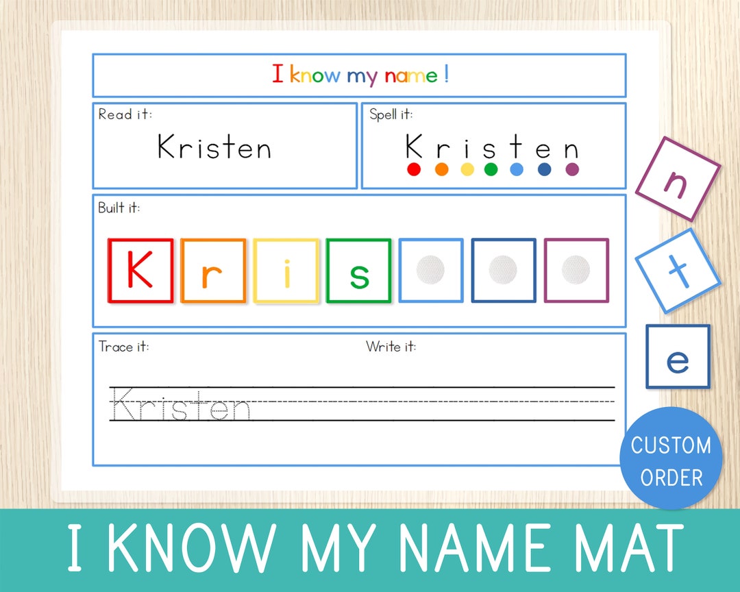 Custom Name Tracing Builder, I Can Spell My Name, Tracing Activity ...