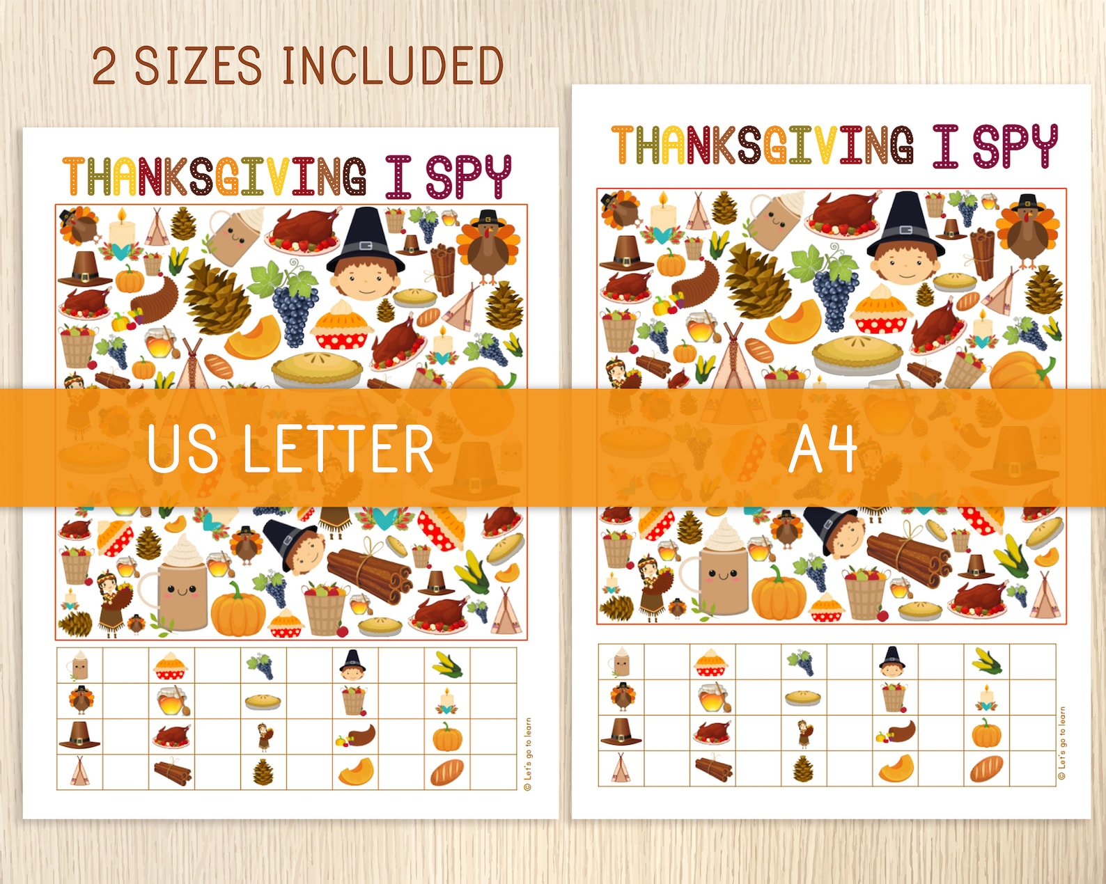Thanksgiving I Spy, Seek and Find, Look and Find, Party Game ...
