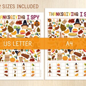 Thanksgiving I Spy, Seek and Find, Look and Find, Party Game ...