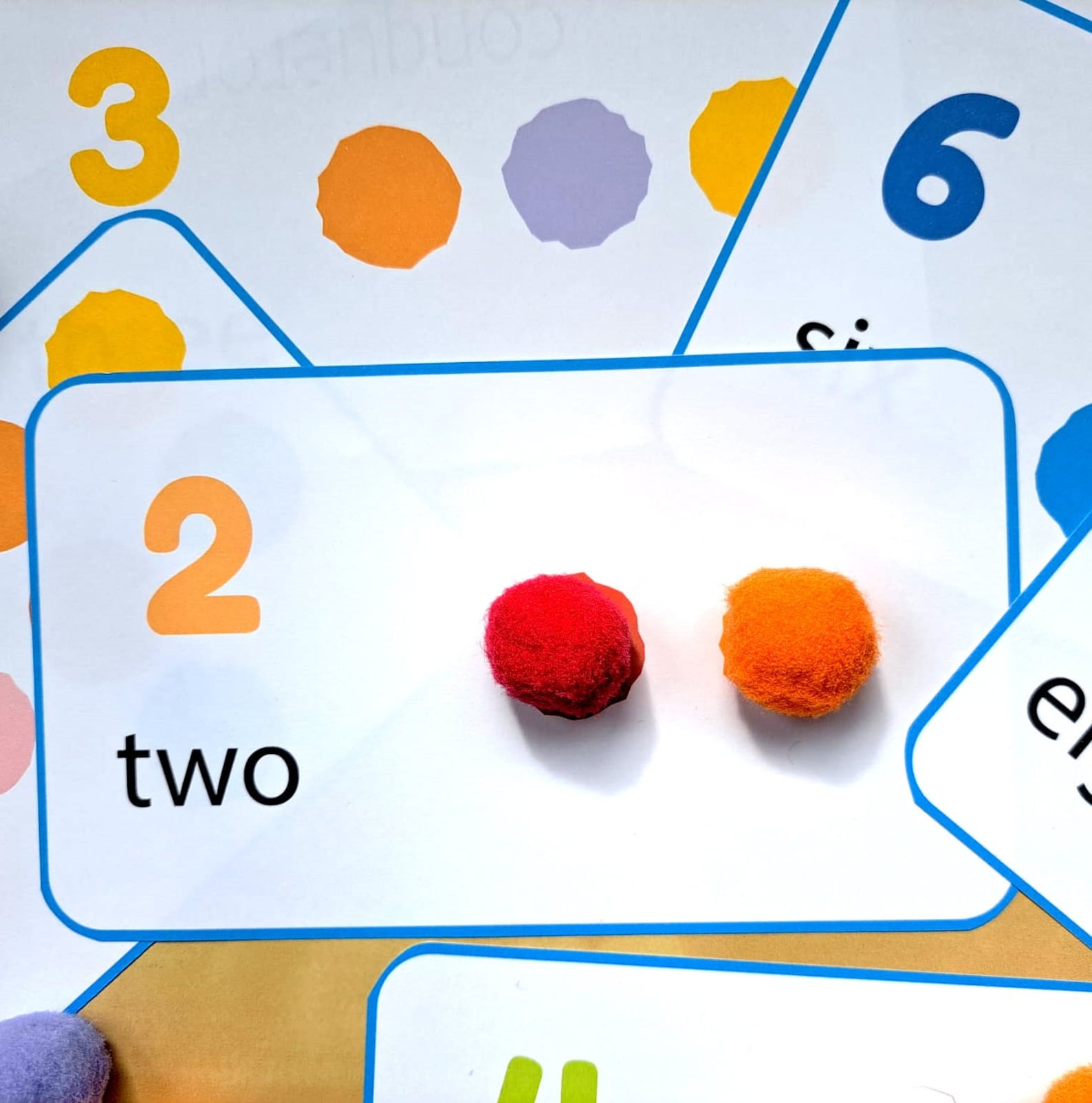Counting and Color Activity With Pompoms, Numbers 1-10, Matching Colors ...