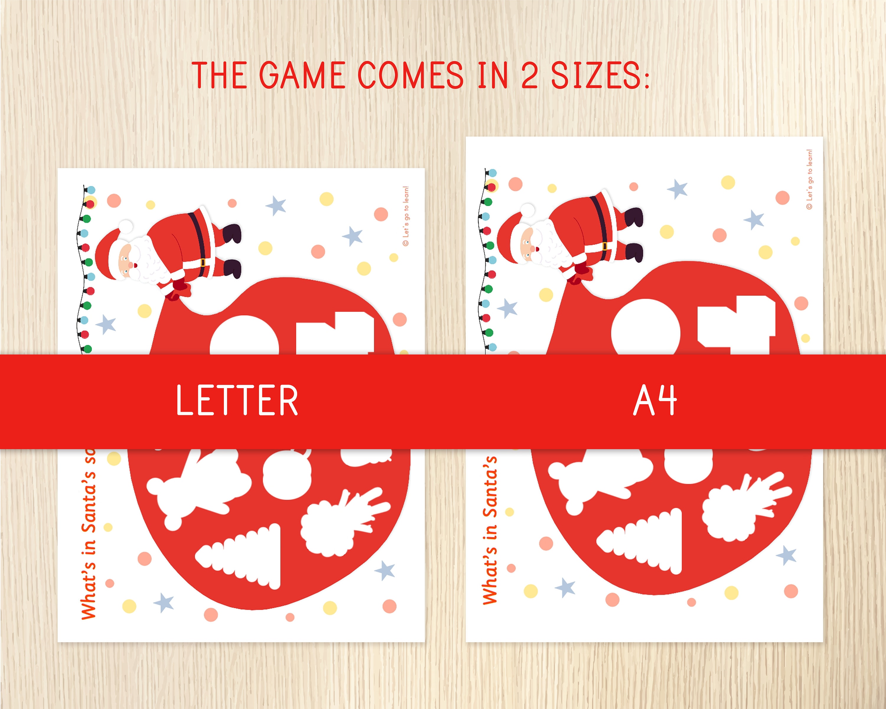 Christmas Game, Matching Activity, Santa's Sack, Shadow Matching, Toys ...