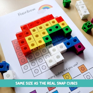 Spring Snap Cubes Mats, Connecting Cubes Task Cards, Preschool ...