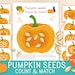 Pumpkin Seeds, Count and Match Game, Numbers 1-20, Fall - Autumn ...