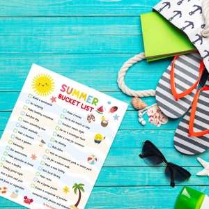 Summer Bucket List for Kids - Summer Activities Template - Summer Fun ...