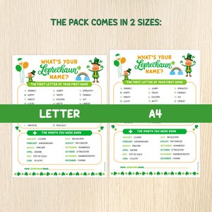 What's Your Leprechaun Name Game - St. Patrick's Day Leprechaun Name ...
