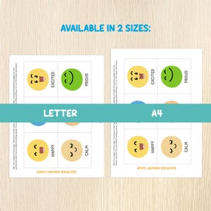 Emotions Memory Game for Kids - Feelings Flashcards Matching Activity ...