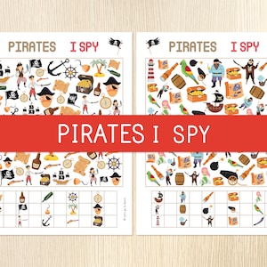 Pirates I Spy Games, Counting Activity, Look and Find, Preschool ...