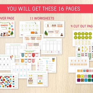 Numbers Busy Book - Toddler, Preschool Learning Binder - Preschool Busy ...