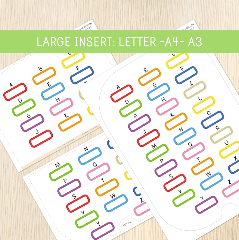Letters Sorting Activity Flisat Insert, Flisat Table, Trofast Bin Lid ...