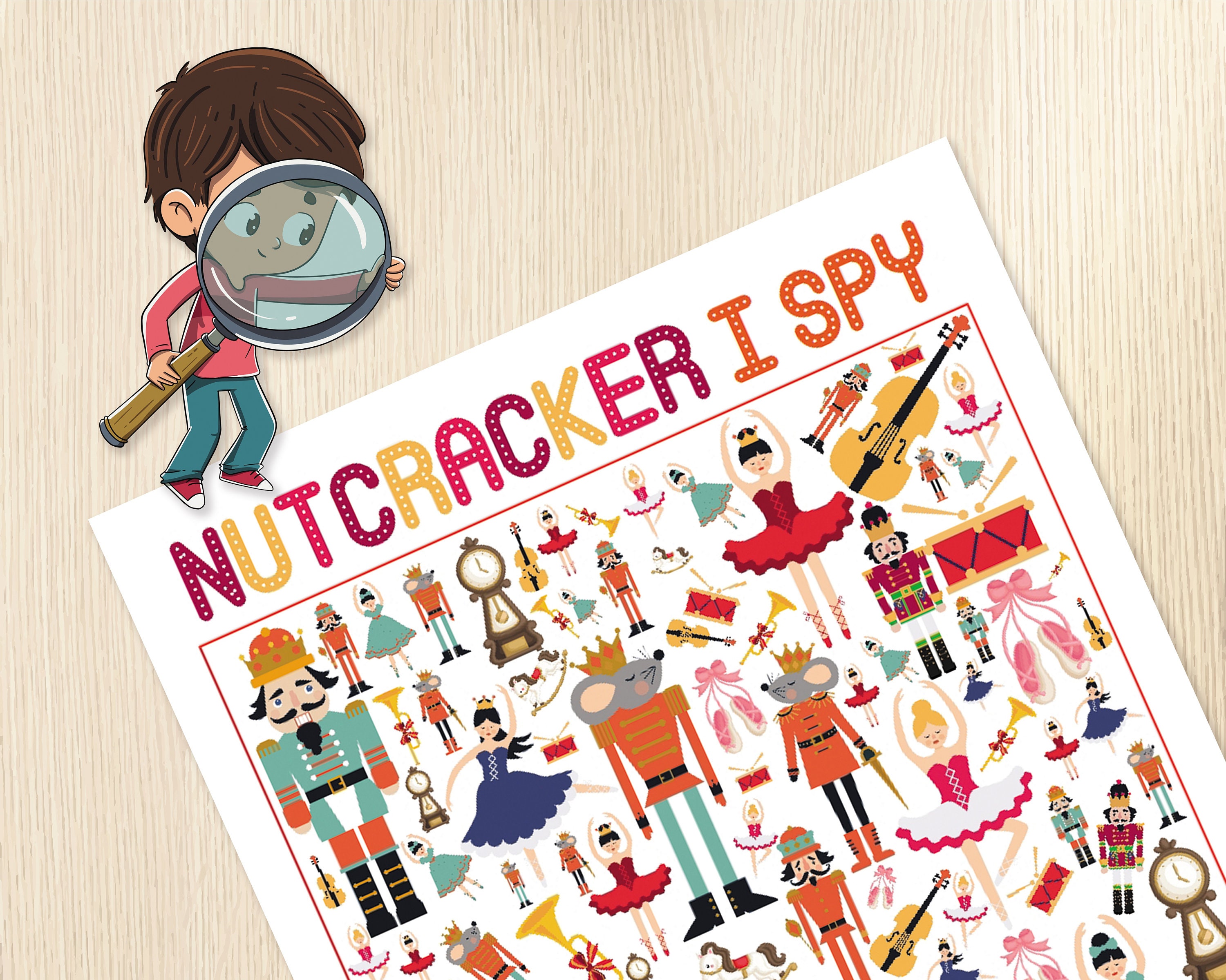 Nutcracker I Spy Look and Find Seek and Find Christmas | Etsy