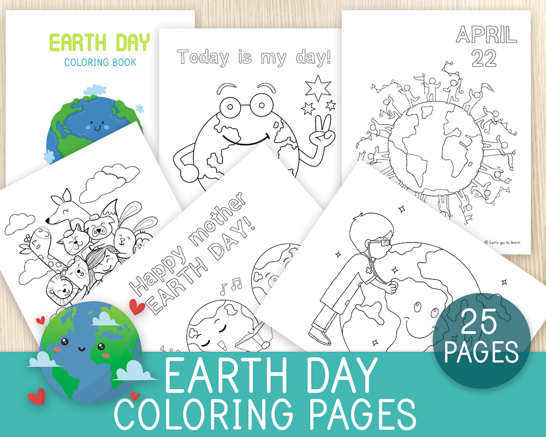 Earth Day Coloring Pages, 25 Coloring Sheets, Spring Activity, Kids ...