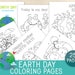 Earth Day Coloring Pages, 25 Coloring Sheets, Spring Activity, Kids ...