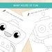 Robots Trace & Color Worksheets - Coloring Pages - Tracing Practice ...