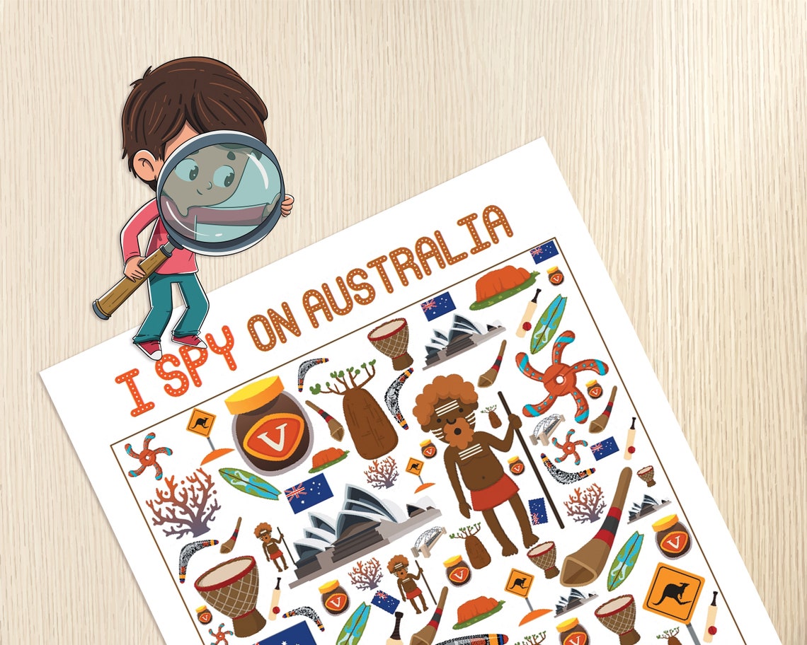 Australia I Spy Printable Games, Australian Animals, Party Game ...