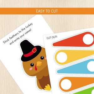 Turkey Name Craft - Thanksgiving Activity for Kids, Fall - Autumn ...