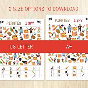 Pirates I Spy Games, Counting Activity, Look & Find, Preschool ...