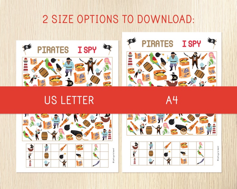 Pirates I Spy Games Counting Activity Look and Find - Etsy