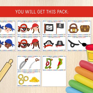 Pirates Playdough Mats, Play Doh, Preschool, Kindergarten Activity ...