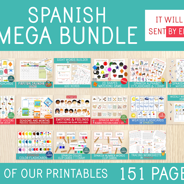Spanish Worksheets - Etsy
