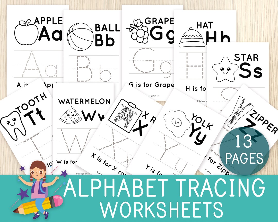 Alphabet Tracing Worksheets, Letter Writing Practice, Handwriting ...