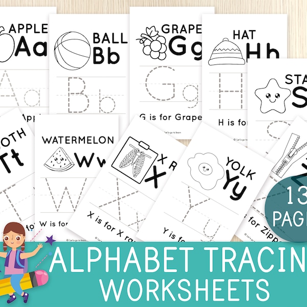 Alphabet Tracing - Etsy