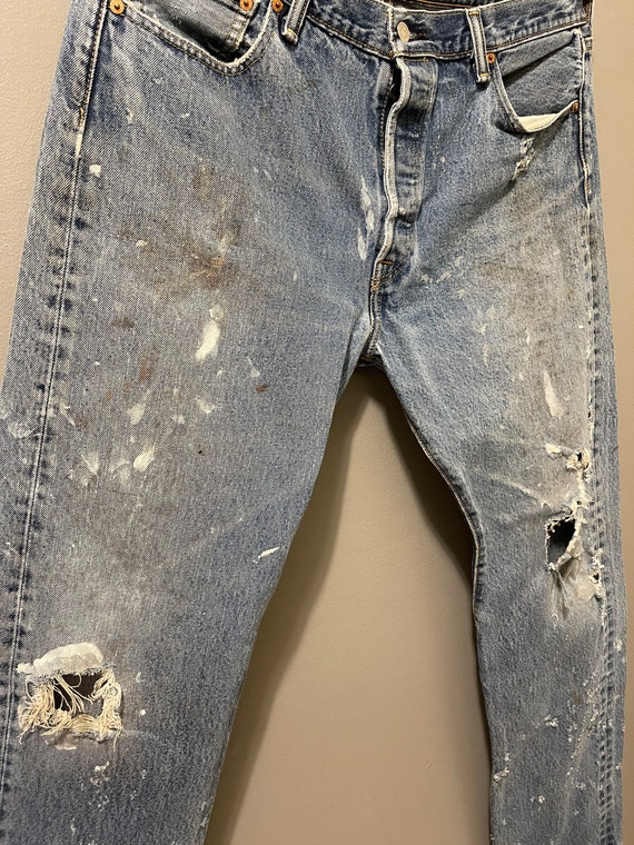 Vintage Levi’s 501 Punk Grunge Jeans - Gem
