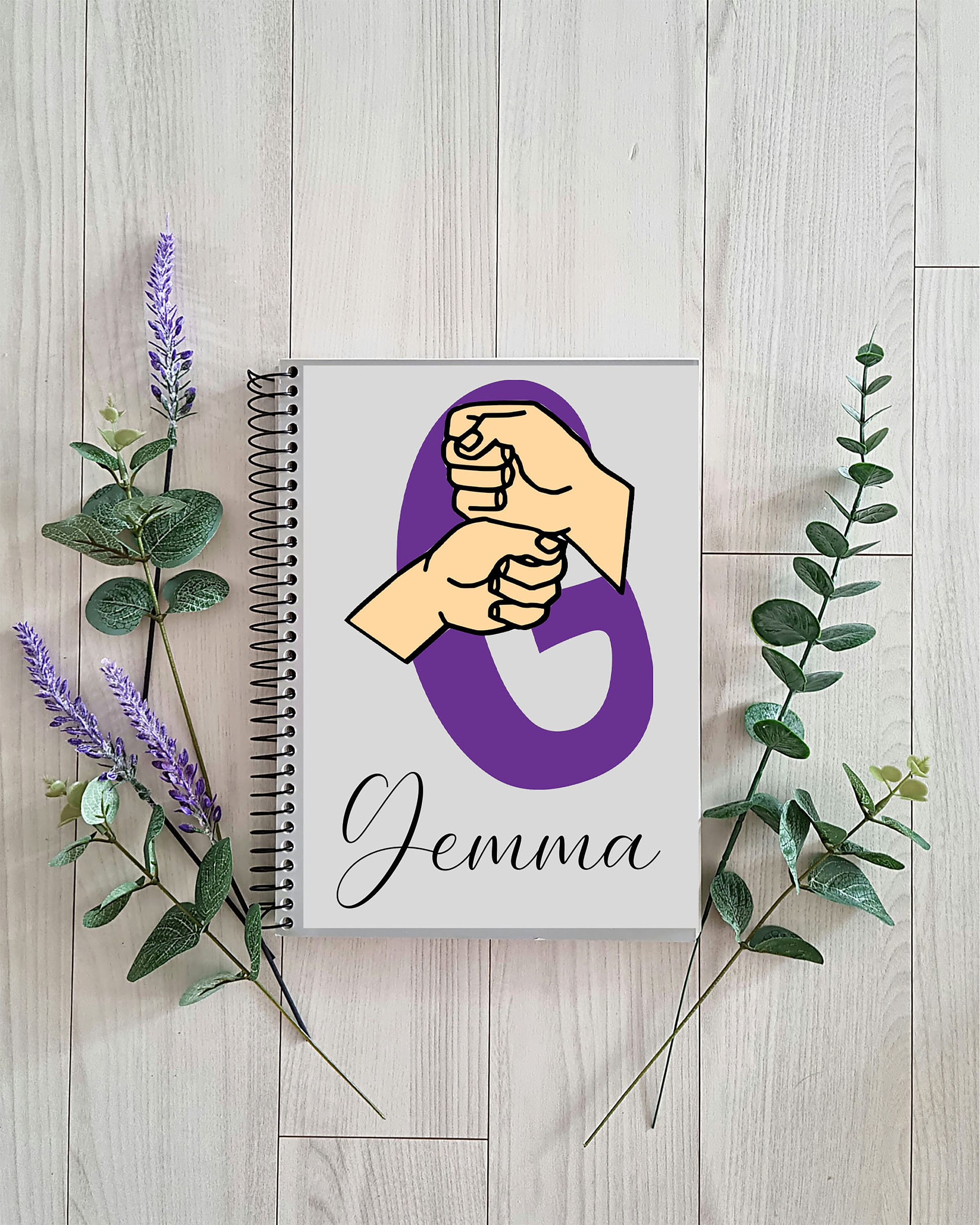 Personalised Sign Language/ Makaton A5 Notebook, Stationery, Writing ...