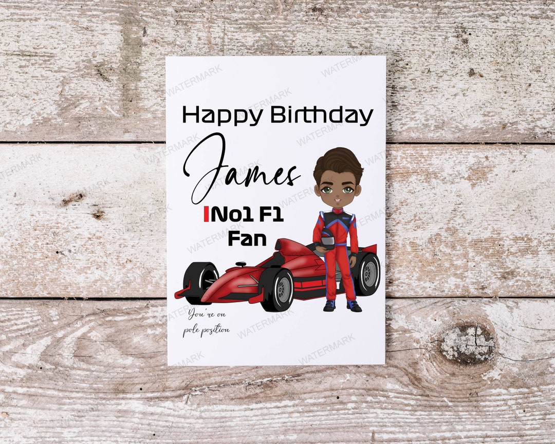 Ferrari F1 Driver Personalised Greeting Card I Birthday Card I F1 ...