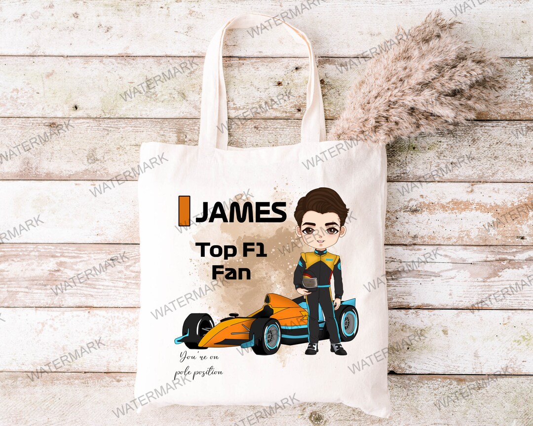 F1 Racing Personalised Mclaren F1 Tote Bag, Gift for Him, Gift for Boy ...