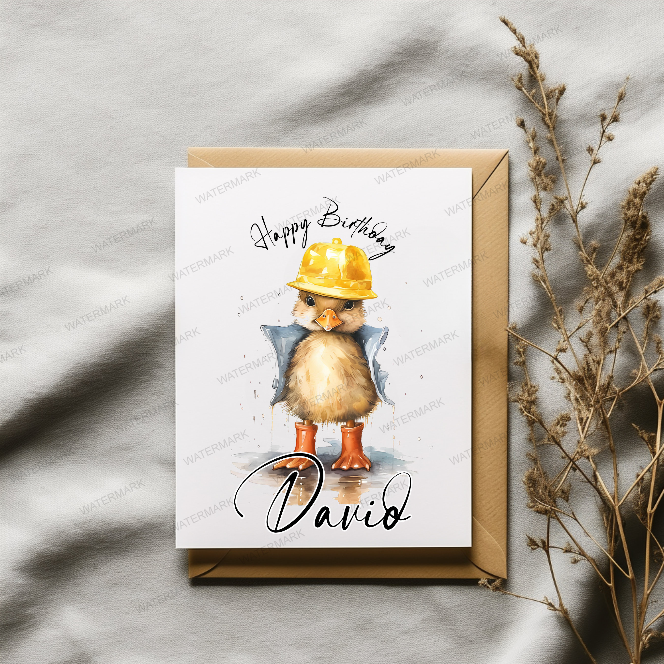 Personalised Duck Birthday Greeting Card I Birthday Card I Duckling I ...