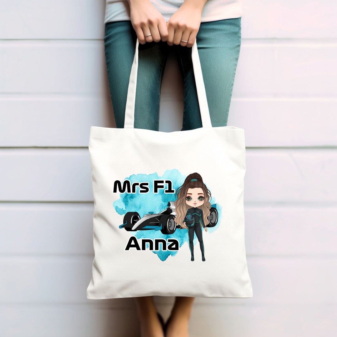 Personalised Mercedes F1 Mr / Miss F1 Tote Bag, Shopping, Reusable ...