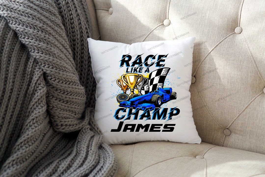 Sports Car Racing Personalised Cushion Cover, Gift for Girl, Girls Gift ...