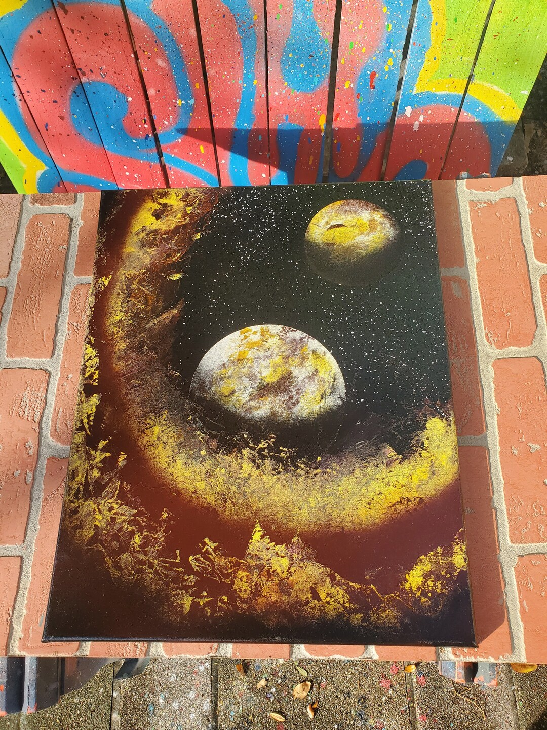 Forgotten View Spray Paint on 16in X20in Canvas - Etsy