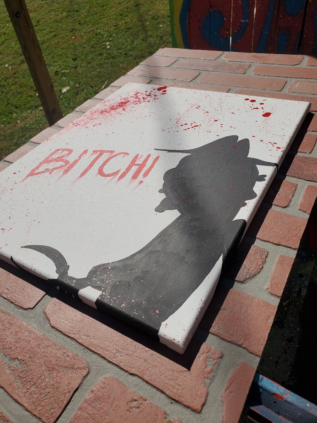 Scary Terry Silhouette Hand Painted on a 16in X 20in Canvas Parody Art ...