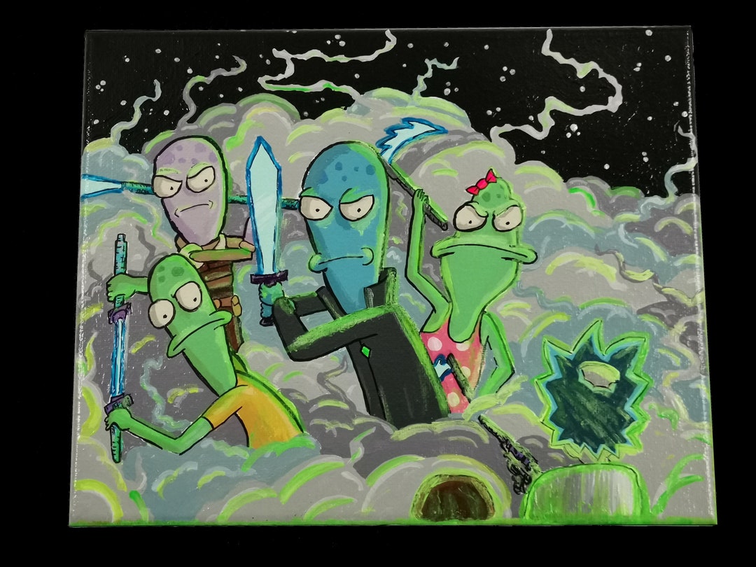 THE STANDOFF Hand Painted on 8 X 10 Canvas Parody Art - Etsy