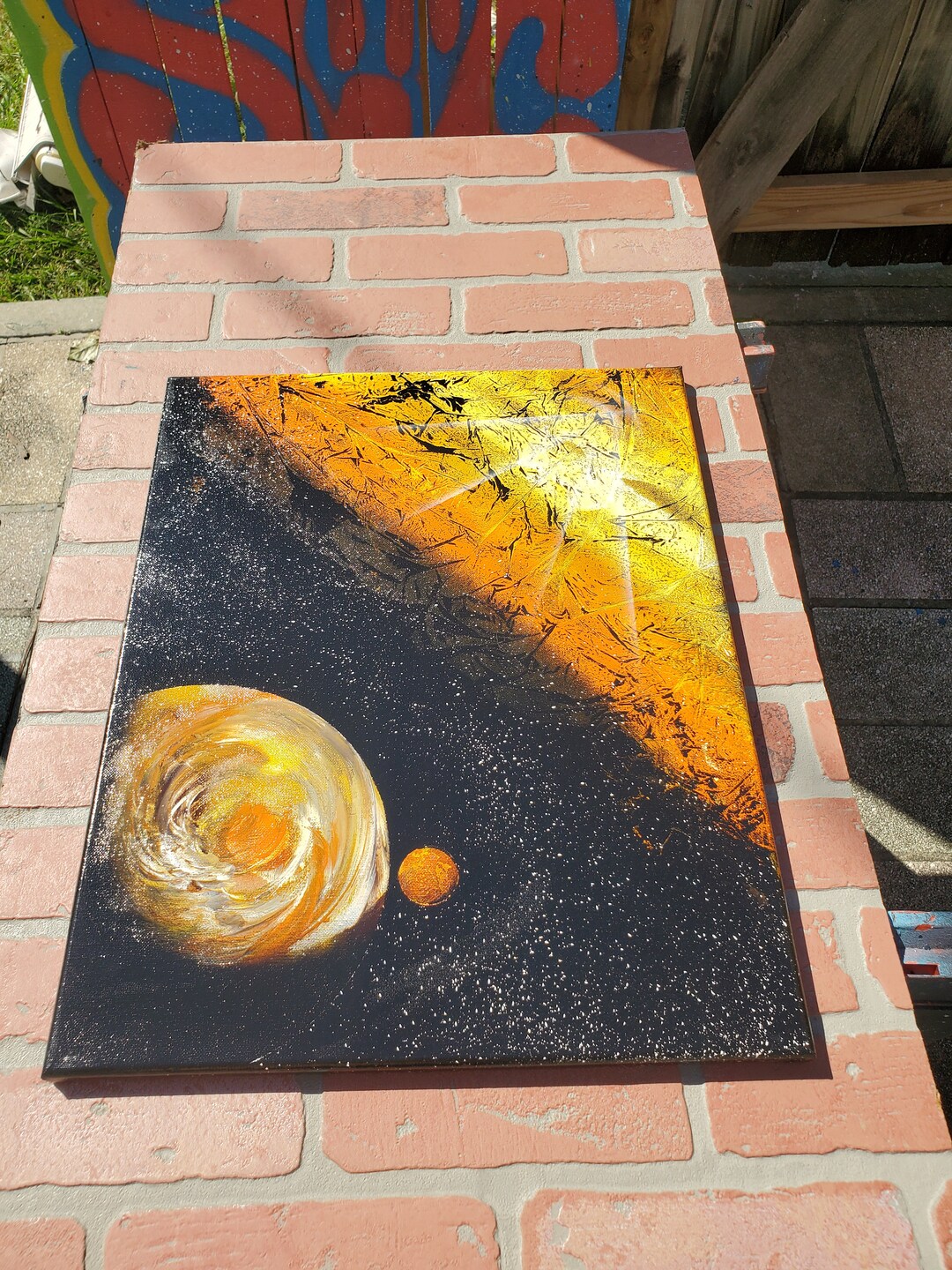 Candy Corn Universe (artwork Not Edible) 16in X 20in Canvas - Etsy