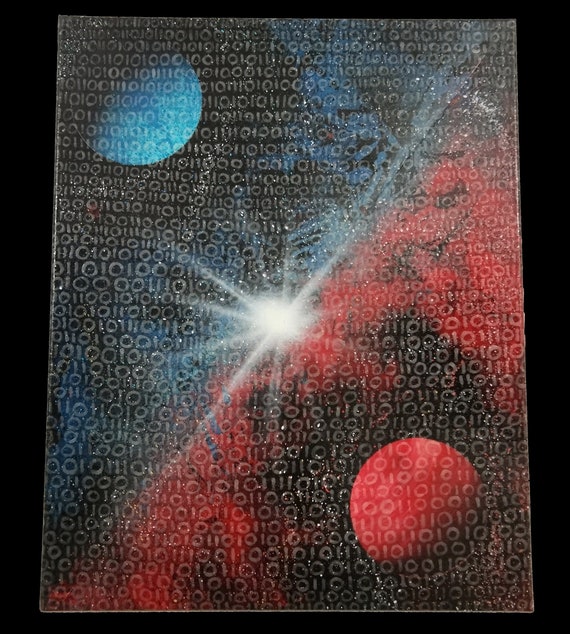 MATRIX With Glow in Dark Grid 16x20 Canvas | Etsy