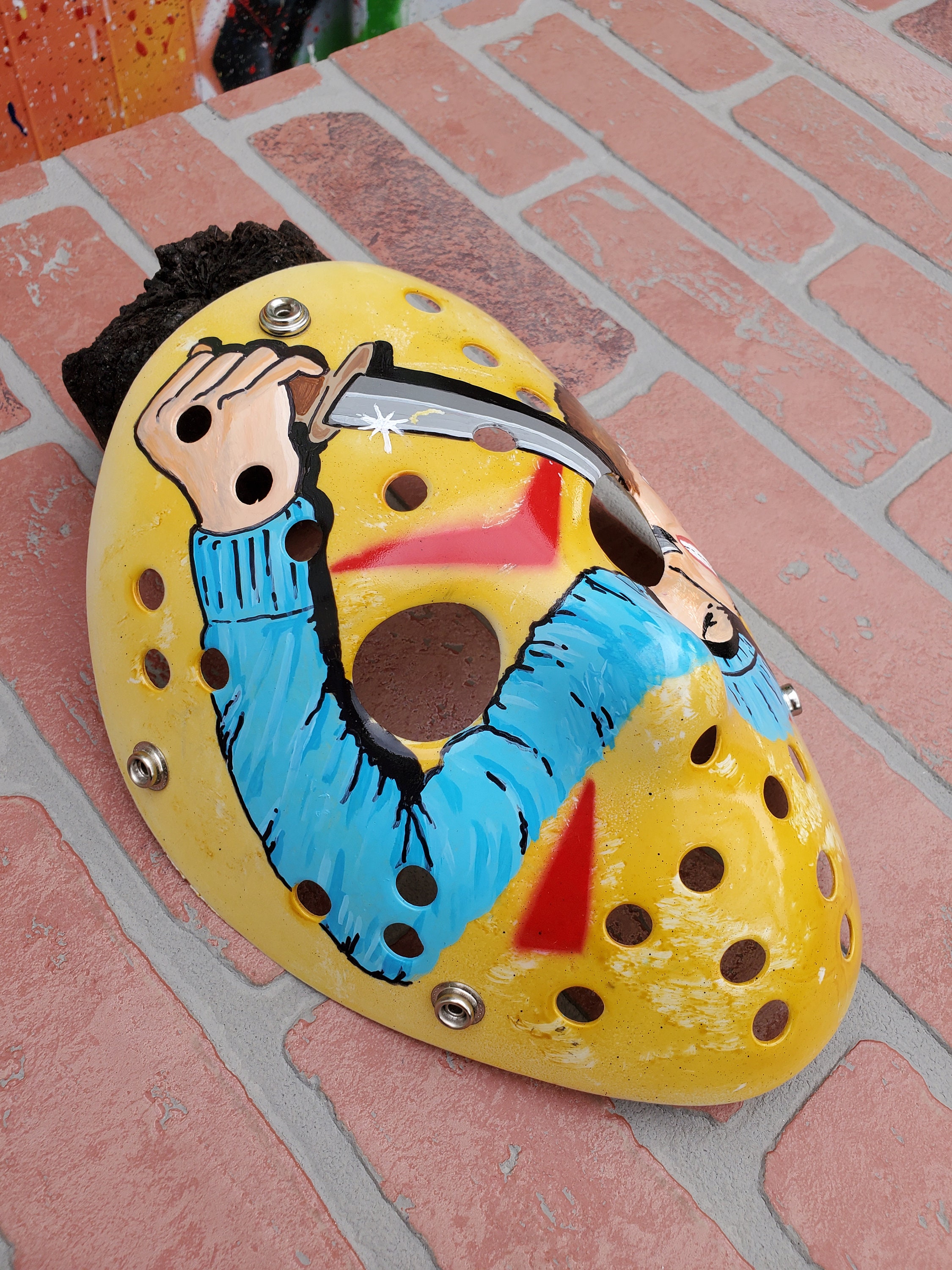 MRS. VOORHEES Hand Painted on Jason Mask - Etsy