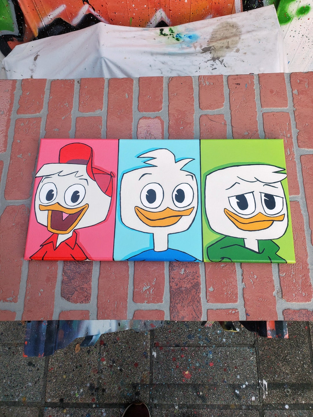 The Duck Brothers Hand Painted on 10in X20in Canvas Parody Art - Etsy
