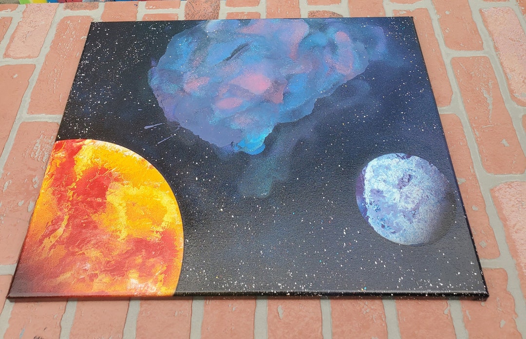 Pie Face Nebula Spray Paint on a 16in X 20in Canvas - Etsy