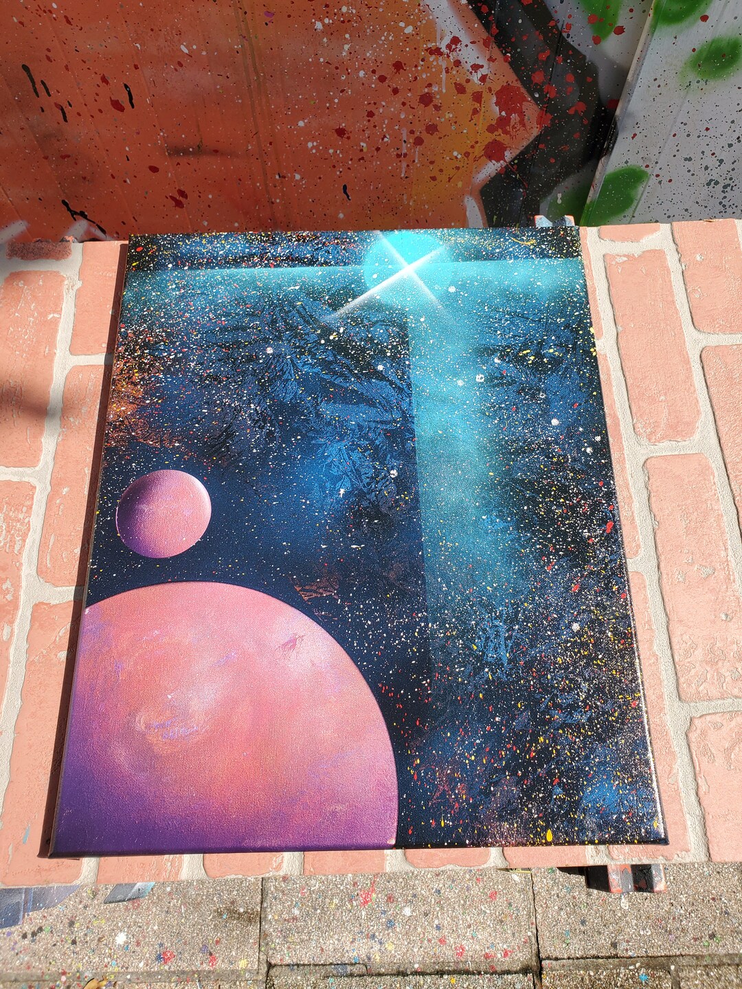 Guiding Light Spray Paint on 16in X 20in Canvas - Etsy