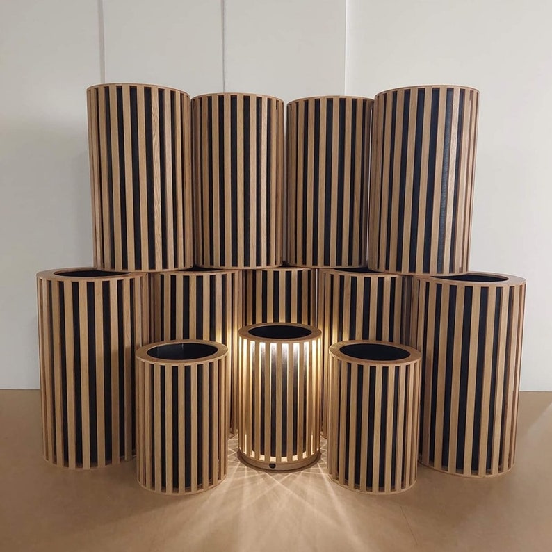 Handmade Real Wood Wooden Pot Planter Wall Panels Slats Real Oak Side ...