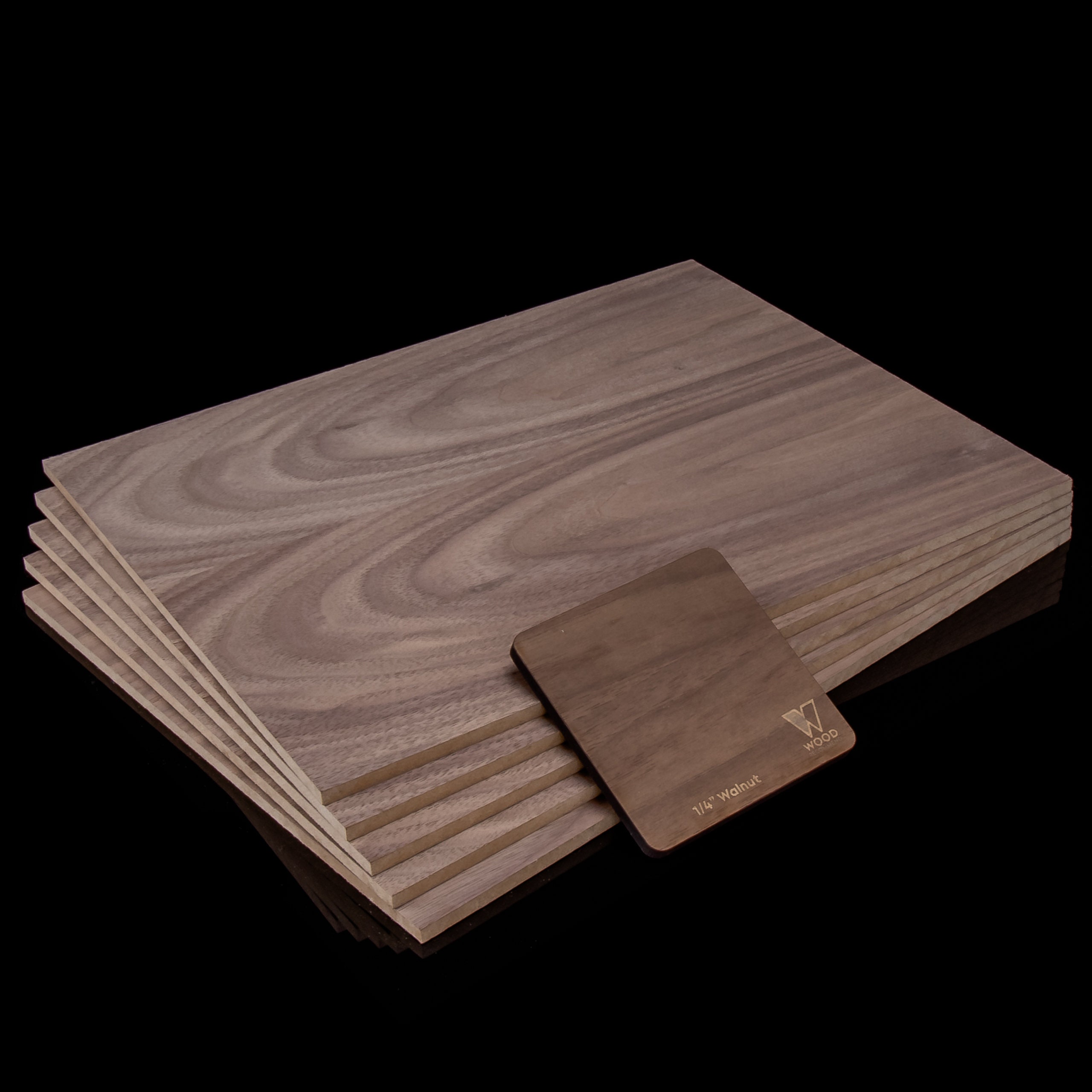 Walnut Plywood 1/4" 8.5"x11", 6mm Walnut, Glowforge Wood, CNC, Laser ...