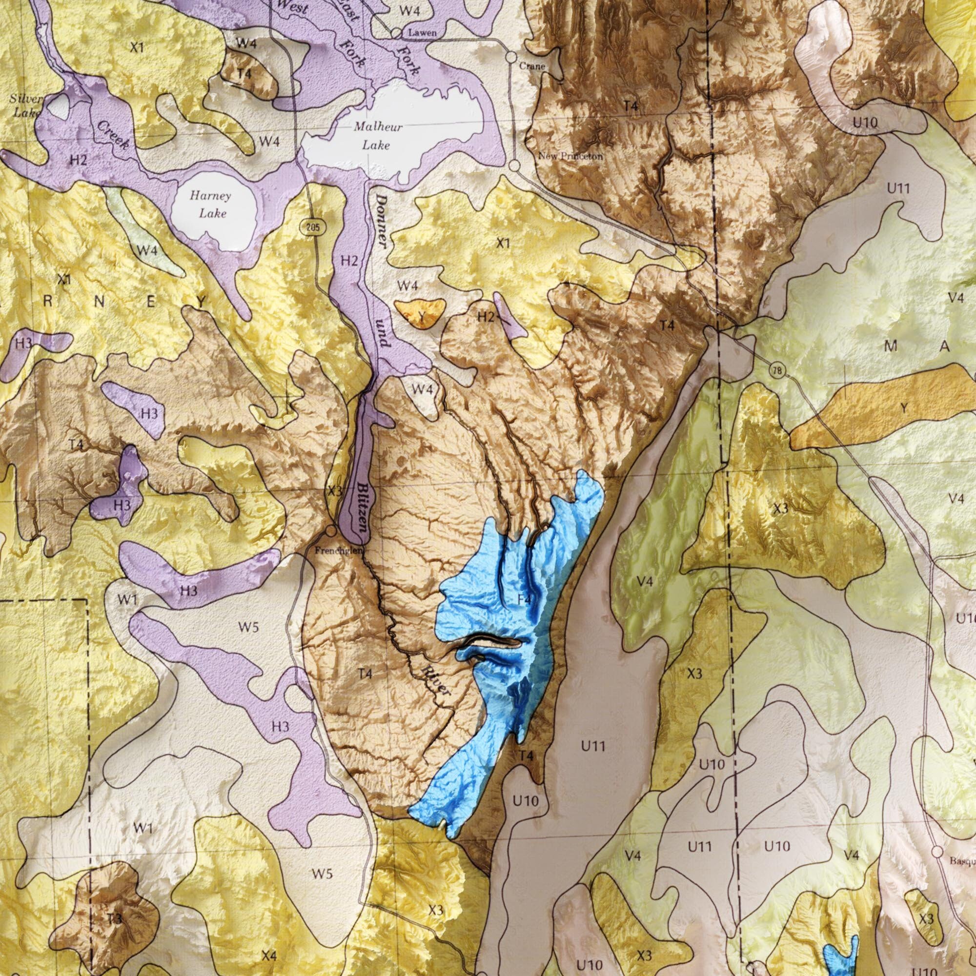 Oregon Geologic Map Print 1986 - Etsy