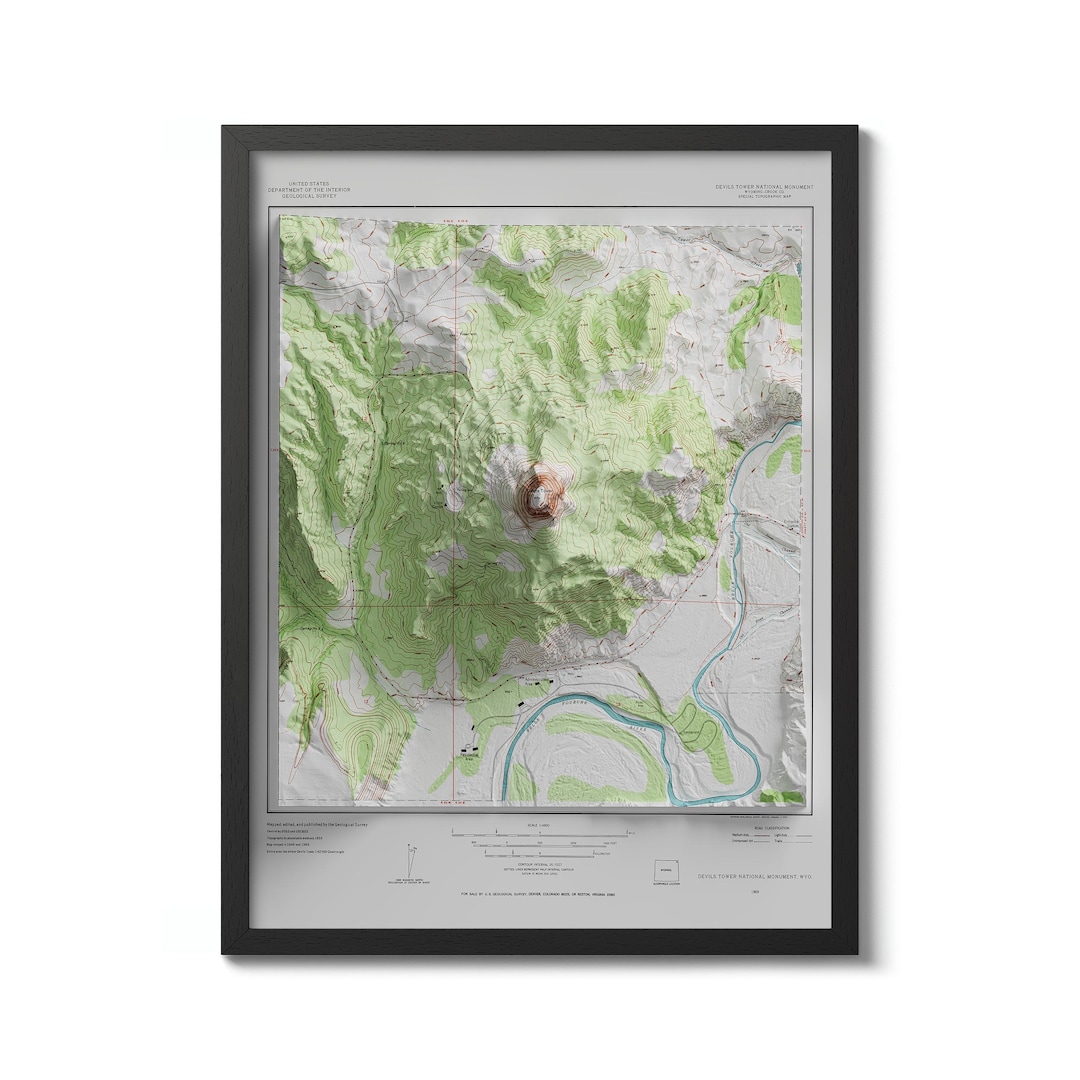 Devils Tower National Monument Topographic Map-wyoming 1969 Vintage ...