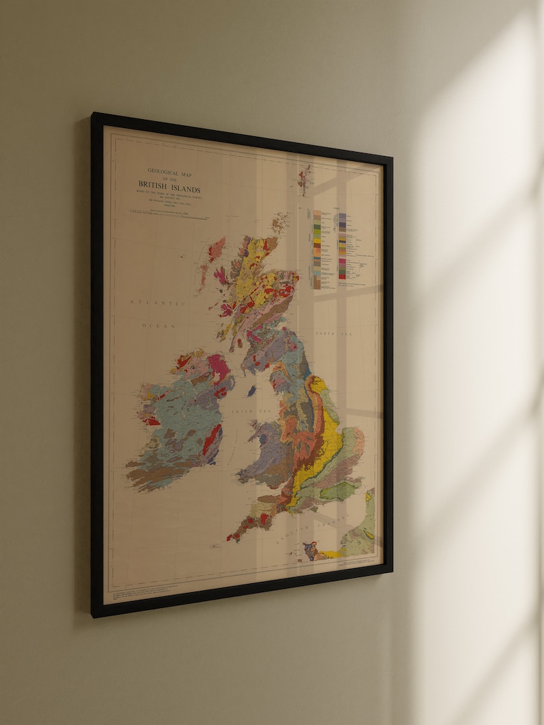 Geological Map of British Isles and Ireland, British Islands Geological ...