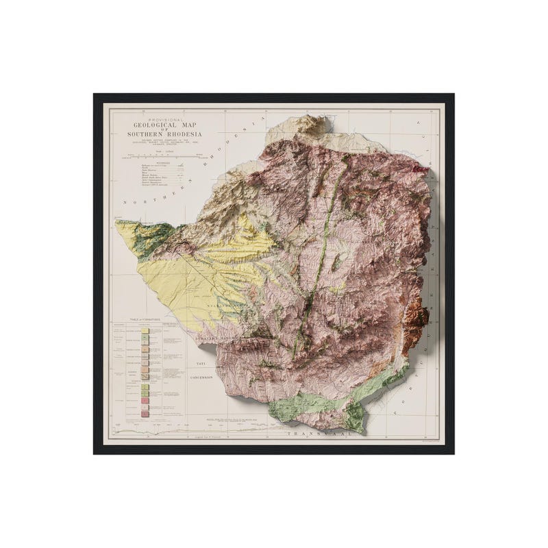 Africa Map Geological - Etsy