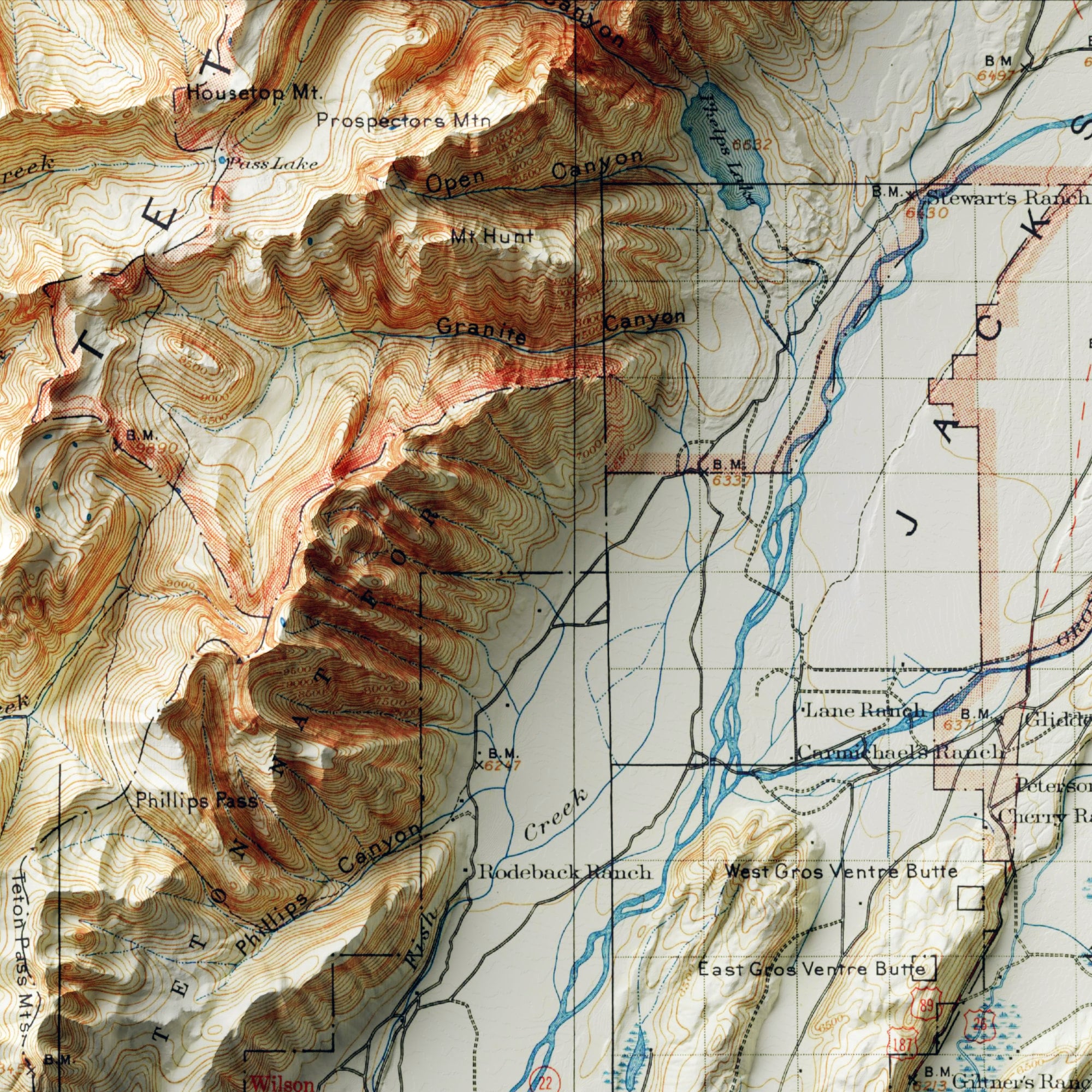 Grand Teton Map, Vintage Map of Grand Teton National Park Map 1899 With ...