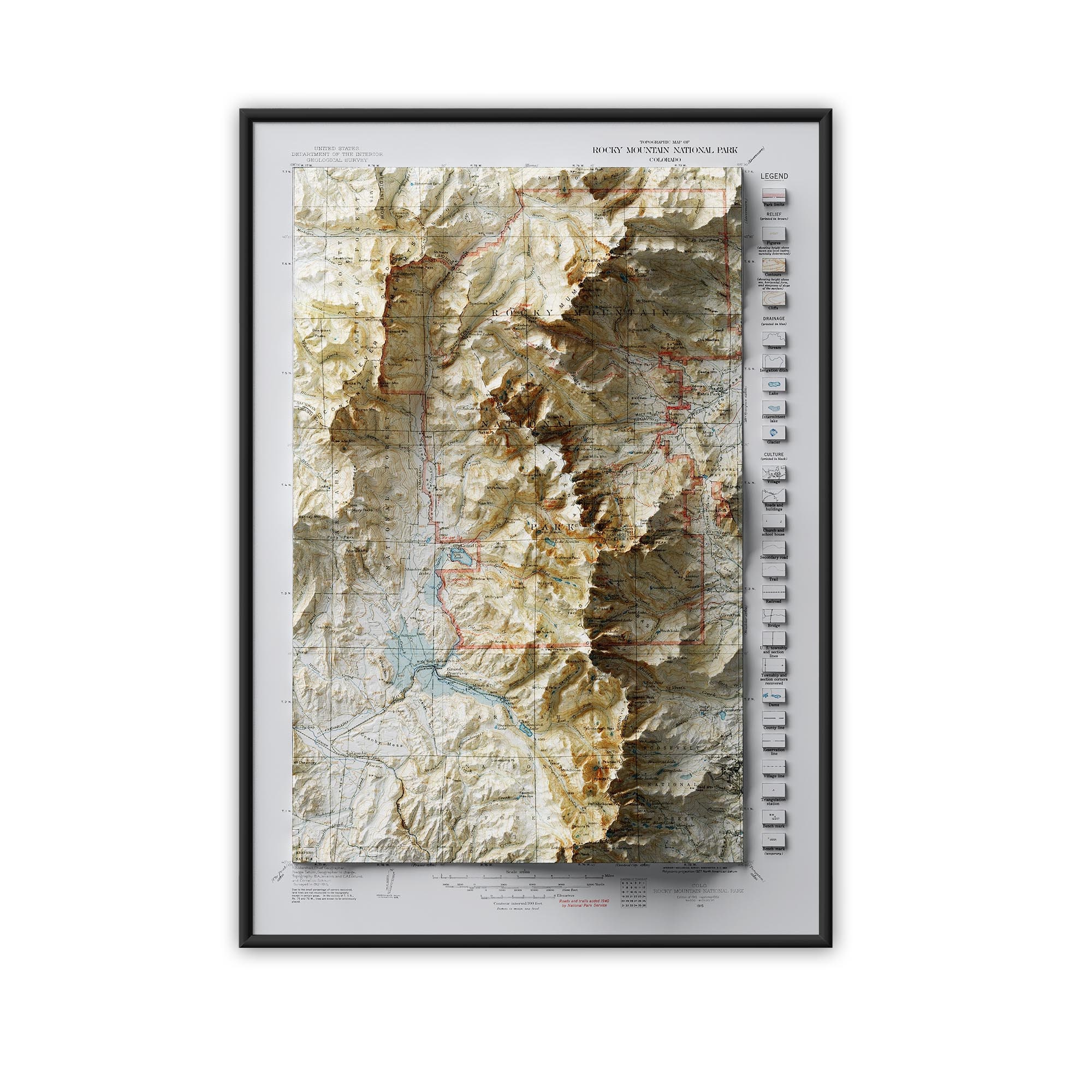 Topographical Map of Rocky Mountains Download - Etsy