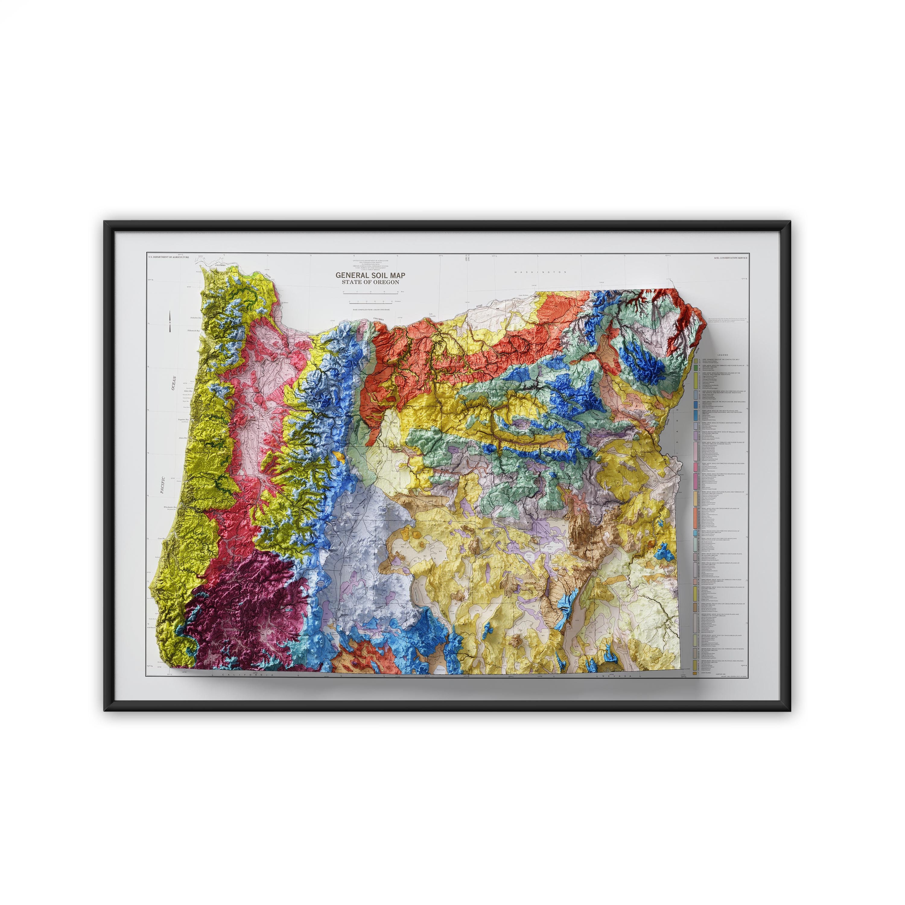 Oregon Geologic Map Print 1986 - Etsy